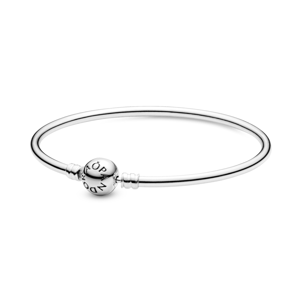 Brazalete Rigido Plateado Charms Stores
